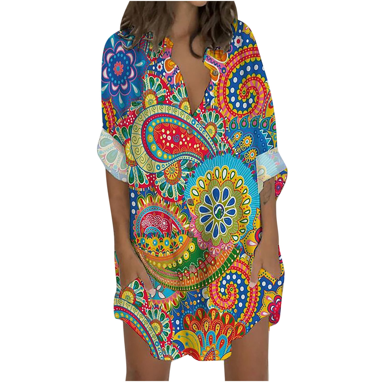 Click here for Pezhada Dresses For Women Plus Size Casual Shirt D... prices