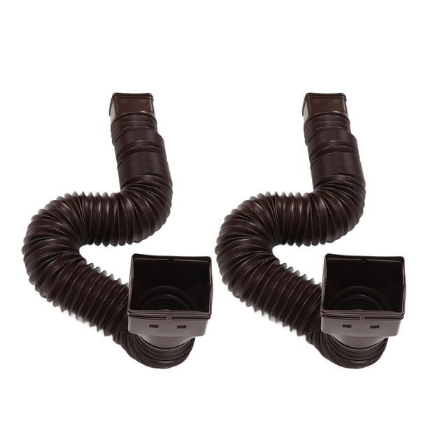 Gutter Downspout Extender, Water Transfer 2 Soft Hoses Freely Folding ...
