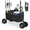 GDLF Beach Utility Folding Fishing Cart with Big Sand Surf, Heavy Duty ...