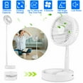 JLLOM Powerful Electric Rotating Stand Fan, Portable, USB Rechargeable ...