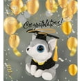 DolliBu Sparkle Eyes Wolf Graduation Plush Toy - Super Soft Graduation ...