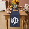 Japanese Style Table Runner 72 Inches, Vintage Minimalist Navy Blue Bed ...