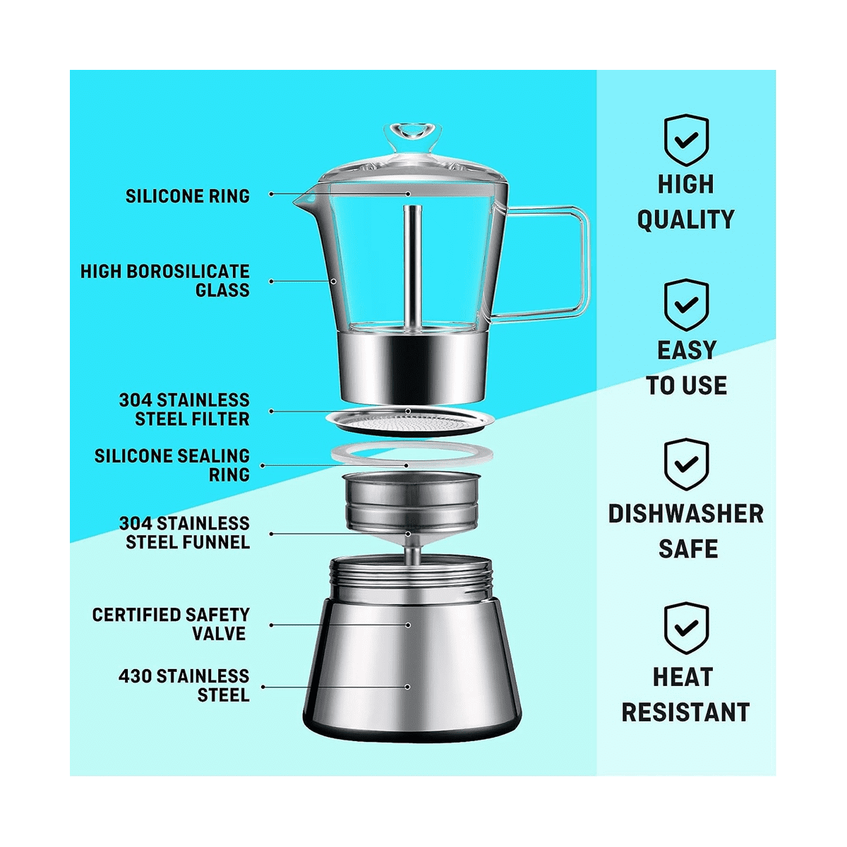 Click here for Unbranded Moka Induction Stovetop Espresso Maker g... prices