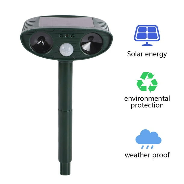 Solar Powered Motion Activated Animal Ultrasonic Cats Dogs Repeller ...