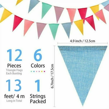 100' Multi Color Flag Pennant Banner Party Decor - Walmart.com