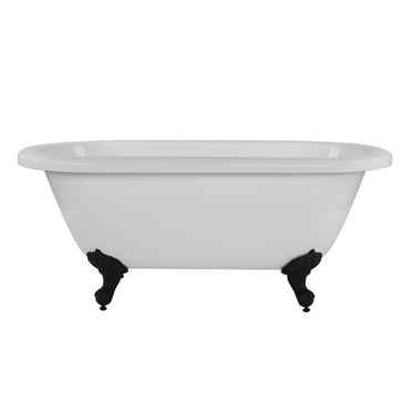 Serenity 72 Inch Acrylic Double Slipper Clawfoot Tub - Rim Drillings ...