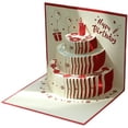 CHENJIANDONG Birthday Cake 3D Greeting Card Creative Folding Paper ...