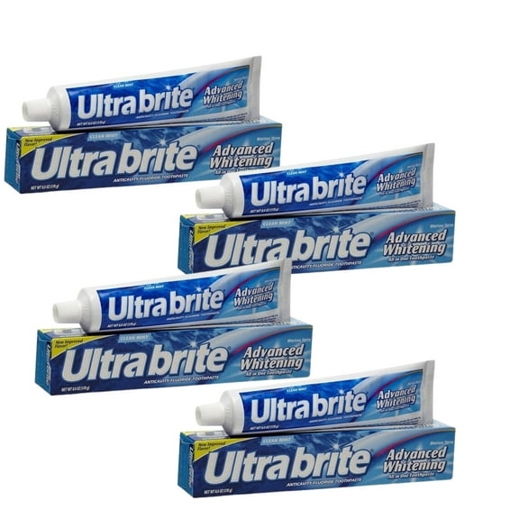 Ultra brite Advanced Whitening Toothpaste Clean Mint 6 oz (Pack of 12 ...