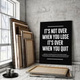 Affixzi It’s Not Over Motivational Wall Art Canvas Print, Never Quit ...