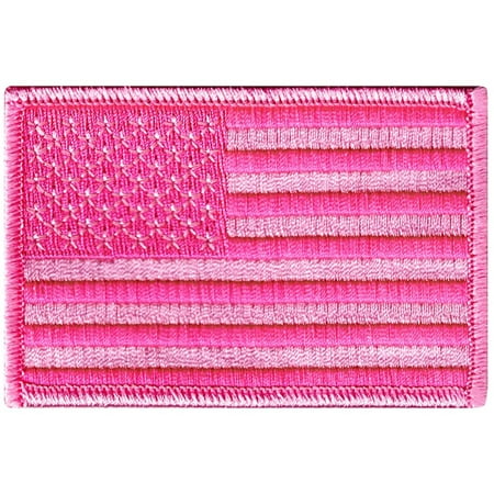 American Flag Embroidered Patch Pink USA United States of America Iron ...