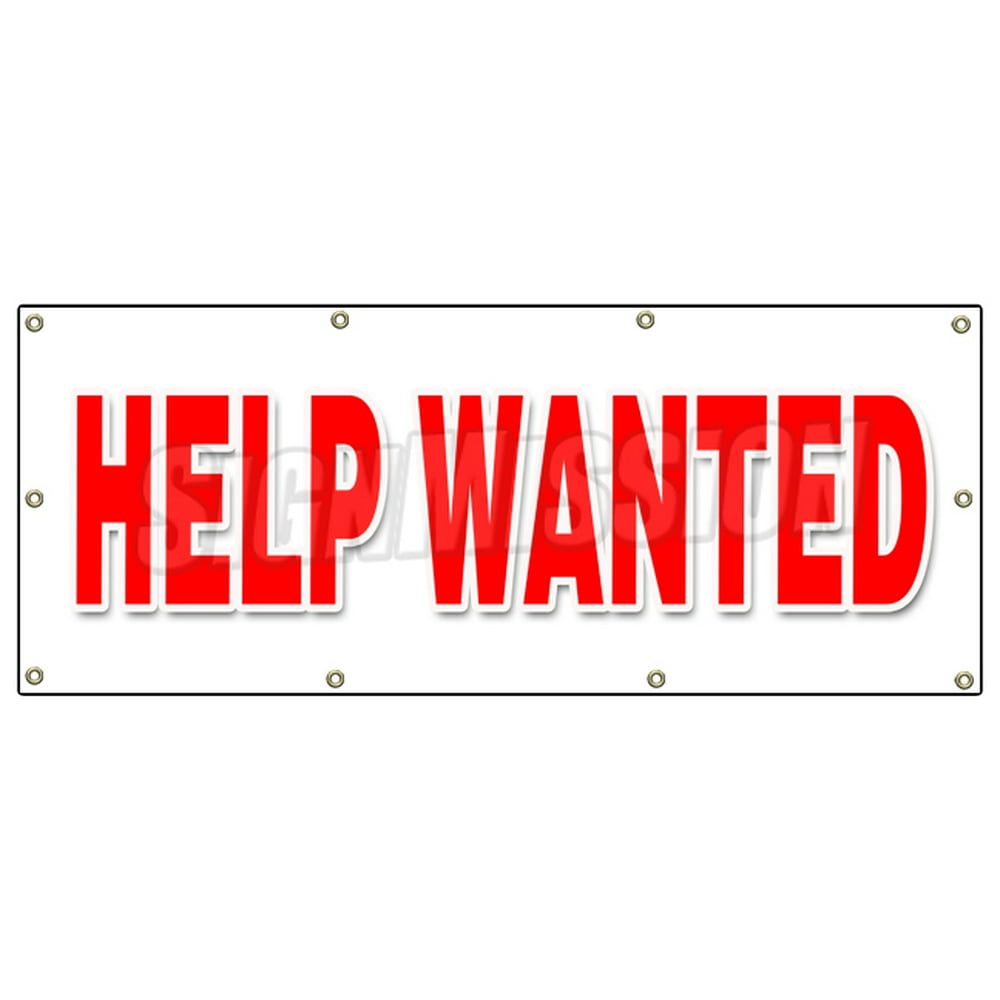 48"x120" HELP WANTED BANNER SIGN now hiring interview application job ...