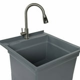 "UTILITYSINKS 24"" Plastic Freestanding Compact Utility Sink, Grey ...