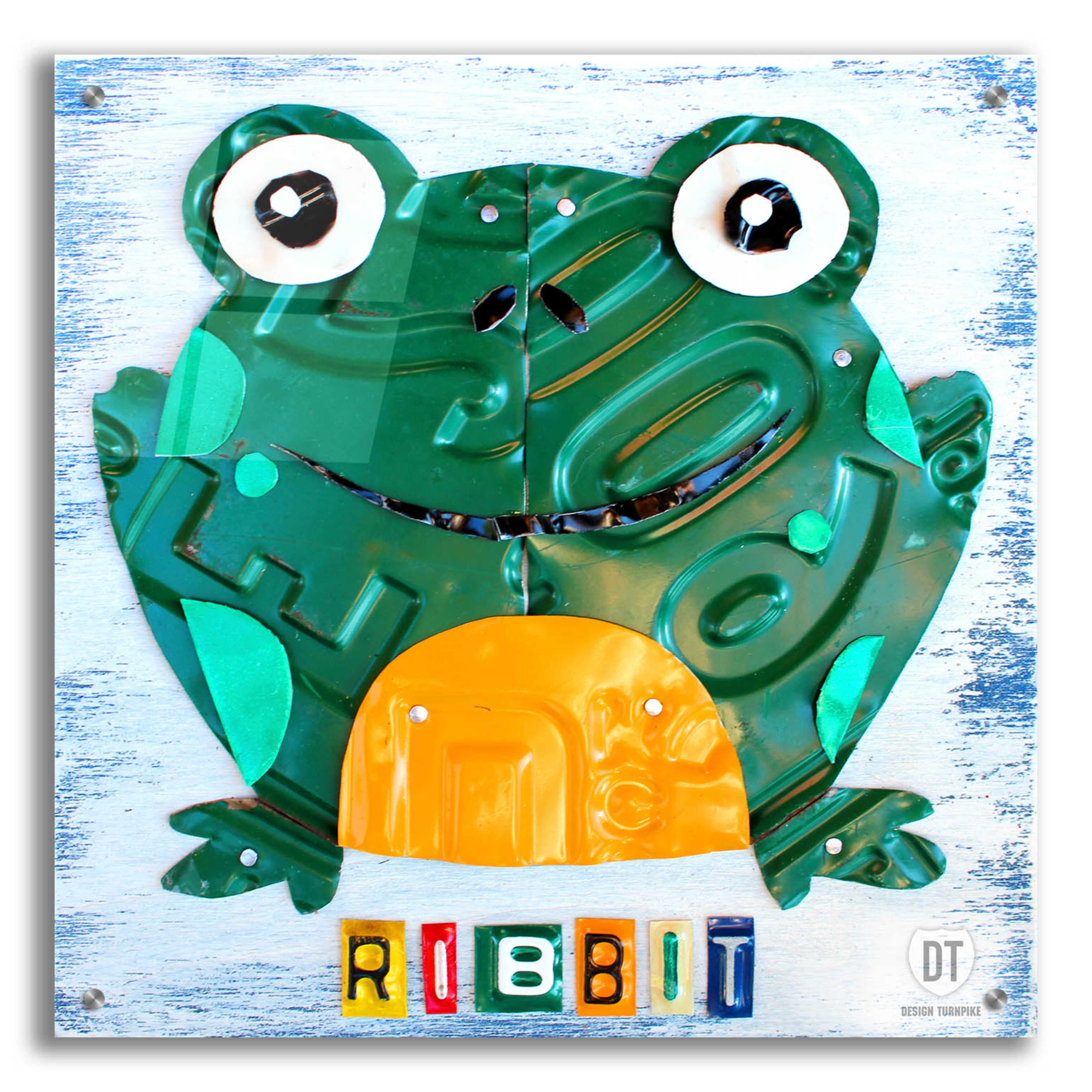 Epic Art 'Ribbit The Frog' by Design Turnpike, Acrylic Glass Wall Art ...