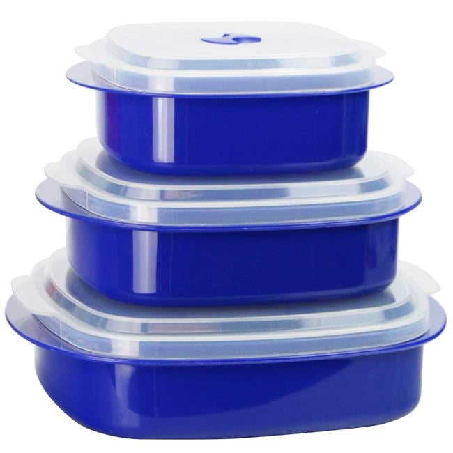 Microwave Cookware Set Indigo - Walmart.com
