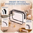 28 Pack Clear Toiletry Bags for Traveling Bulk Plastic Makeup Bags with ...
