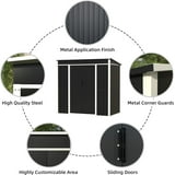 Aobabo Metal Outdoor Storage Shed, 6.3x4.1 FT Steel Utility Tool Shed ...