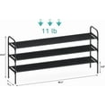 Highcool 3 Tier Long Shoe Rack for Closet, Screw Fastened Plastic ...