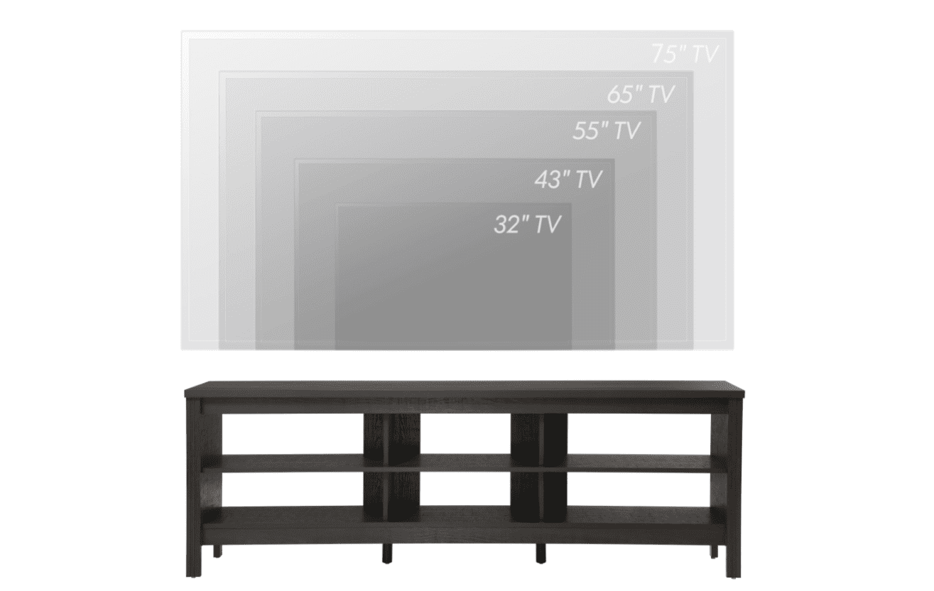 TV Stand for 75 TV Entertainment Center for Living Room 70 inch Black Walmart
