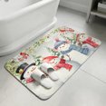 Area Rug Indoor Outdoor 47.2"x63",Red Blue Christmas Snowman Absorbent ...