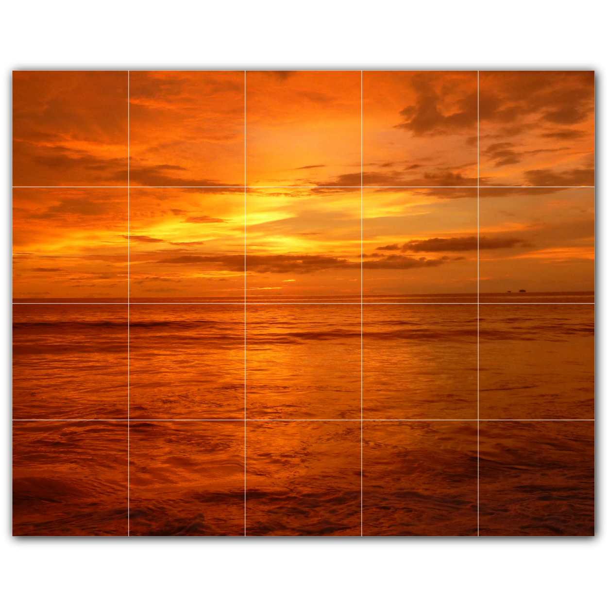 Picture-Tiles.com: Sunset Ceramic Tile Wall Mural WAL500964-54M. 30"W x ...