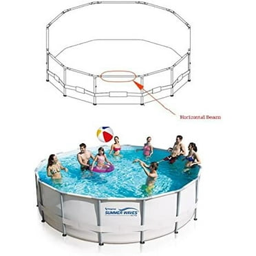 Blue Wave Riviera 27-ft Round 54-in Deep 8-in Top Rail Metal Wall ...