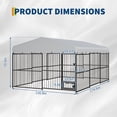 Ataucjin Outdoor Dog Kennel, Large Heavy Duty Metal Dog Kennel with ...