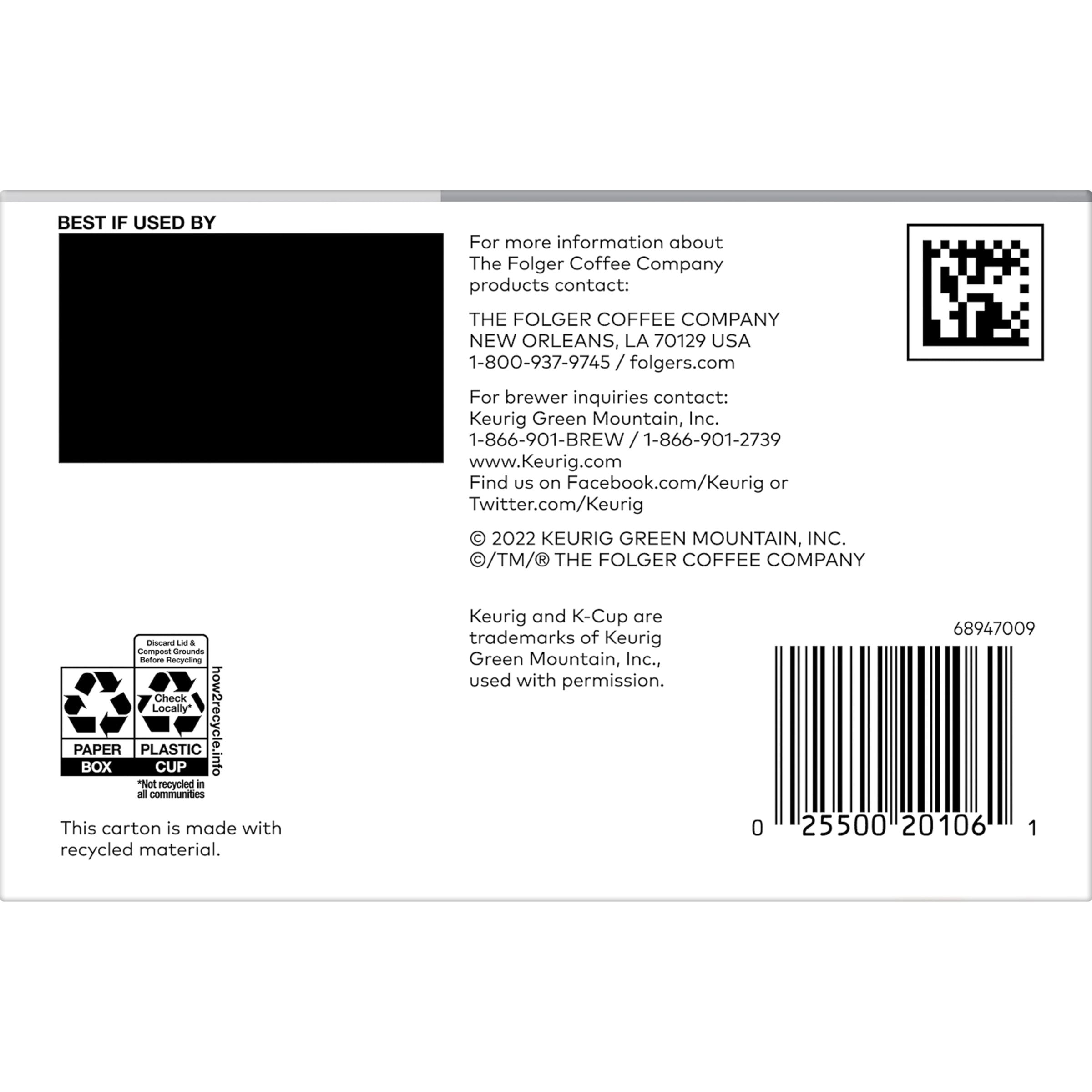 Folgers Coffee Barcode