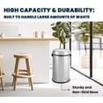 Alpine 17-Gallon Stainless Steel Swing Top Trash Can – Commercial Grade ...