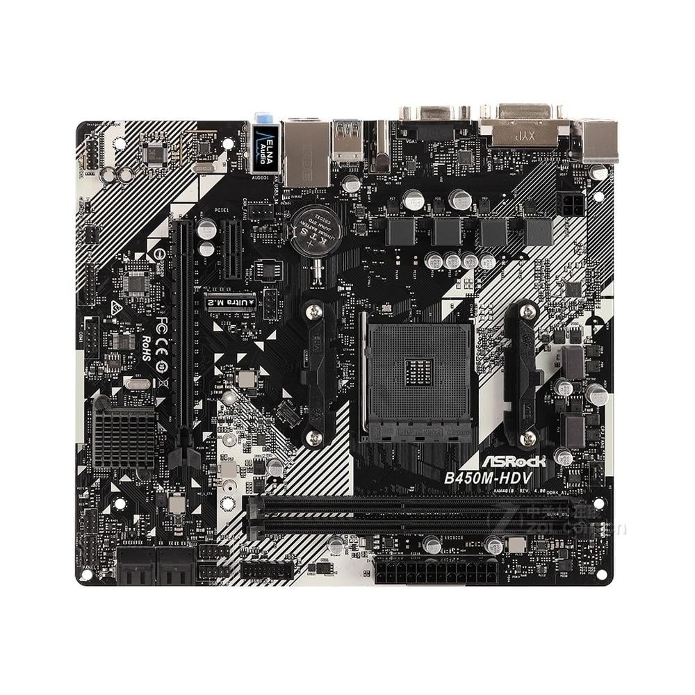 Placa madre ASROCK B450M-HDV R4.0 Socket AM4 AMD B450 DDR4 | Bodega ...
