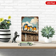 8x12 Inch Metal Wall Art, Vintage Bluebirds on Wooden Fence Design ...