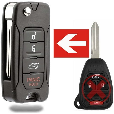 KeylessCanada © New Design Uncut Keyless Remote Head Key Fob Replacement for Chrysler Dodge Jeep ...