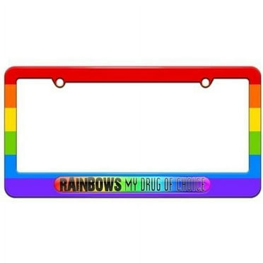 Rainbow LGBTQ Gay Pride Pattern License Plate Frame - Walmart.com