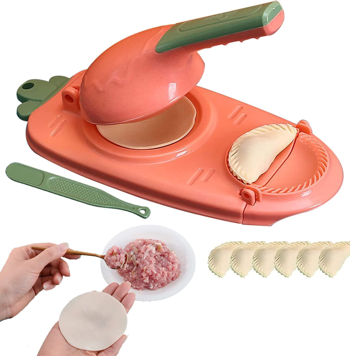 2023 New Dumpling Maker Wrapper Mold, 2in1 Portable Empanada Press ...