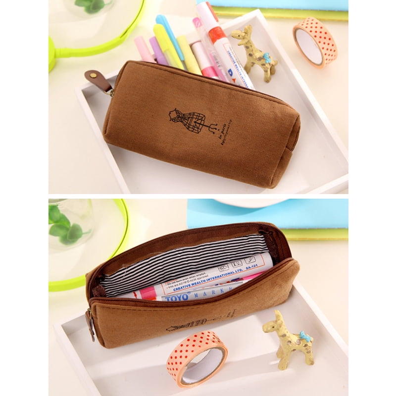 Fashion Paris Style Multifunctional Pencil case Soft Canvas Pencil Pen ...
