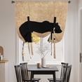 Black Brown Animals Tie Up Curtains for Window, Thermal Insulated ...