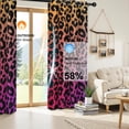Black and Pink Leopard Print Blackout Curtains,Triple Weaved Fabric ...