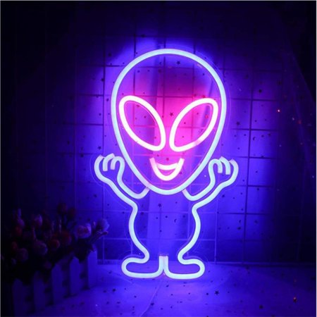 Wweixi Alien Neon Signs Acrylic Board LED Neon Lights Wall Decor ...