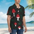 Salelf Amanita Mushroom Men's Hawaiian Shirt Short Sleeved Summer ...