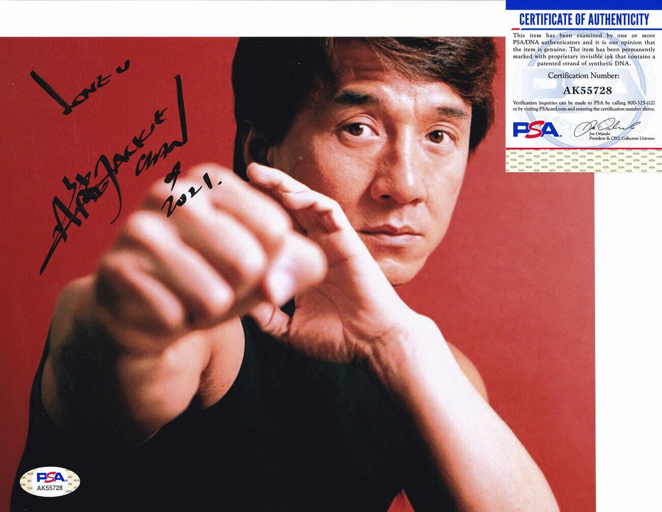 Jackie Chan Signed Autograph 8x10 Photo PSA/DNA COA #4 - Walmart.com