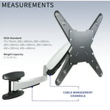 "VIVO Fully Articulating Gas Spring TV Wall Mount, Height Adjustable ...