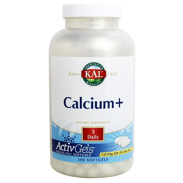 KAL Calcium Plus Tablets, 1000 mg, 200 Count - Walmart.com - Walmart.com