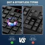 Cshidworld Wireless Keyboard and Mouse Combo with Full-Size 104 Keys ...