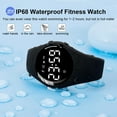 Fitness Pedometer Watch Waterproof Digital LED Sports Watch Alarm Timer ...