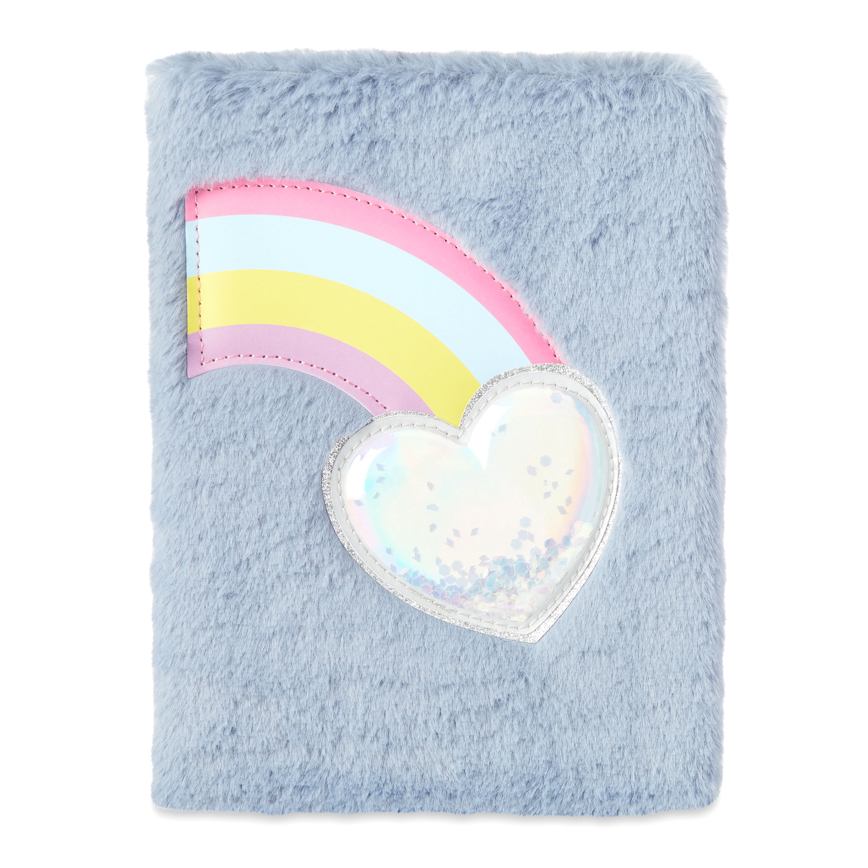 Pen+Gear Fuzzy Fabric Journal, Rainbow - Walmart.com