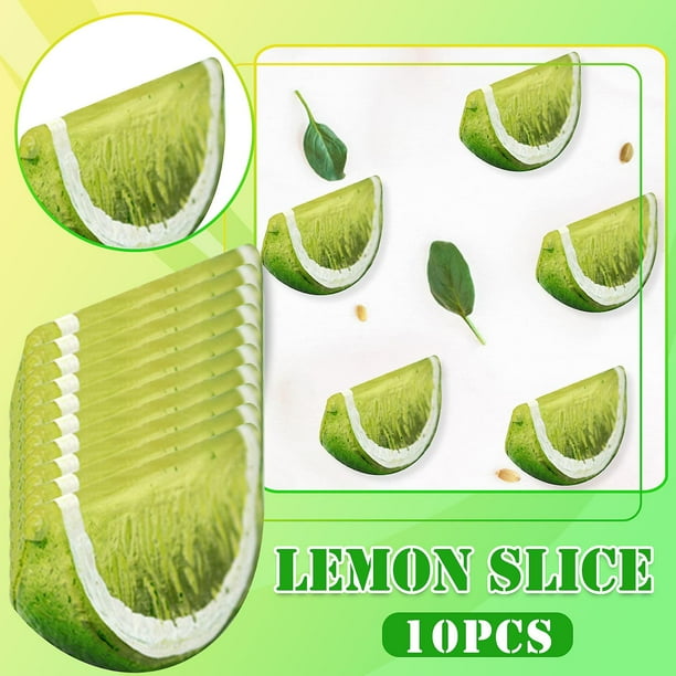 Plastic Moon Shaped Green Lemon Block Realistic Fake Fruit Festival ...