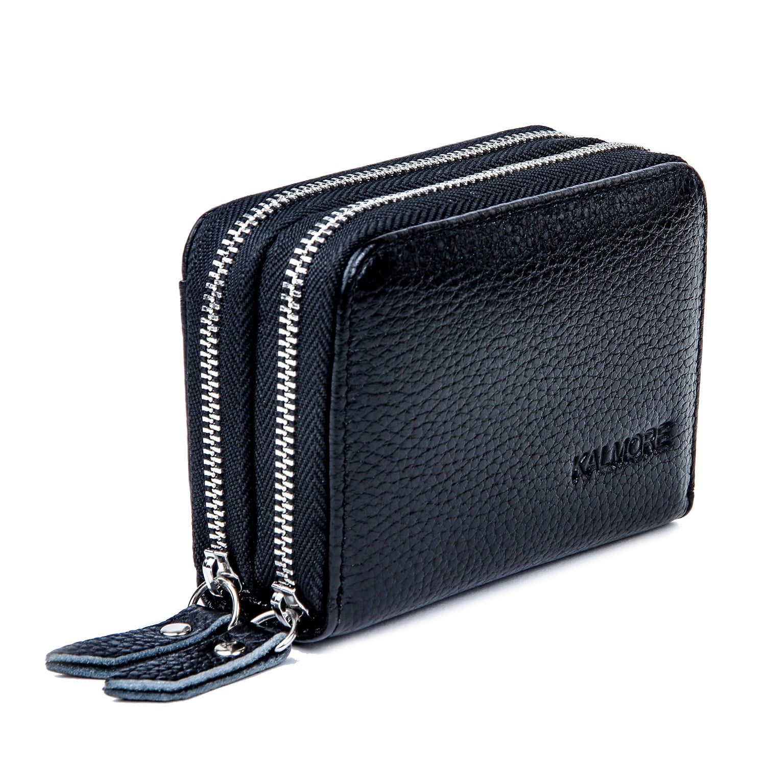 Wallets for Women Genuine Leather Double Zipper RFID Blocking Purse ...