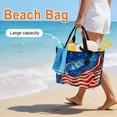 American Flag Independence Day Beach Bag for Women, Large Breathable ...