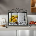 Westcharm Metal Kitchen Cookbook Display Stand, Recipe Book and iPad ...