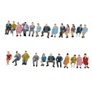 200Pcs 1:87 Scale People Model Toy Trains Painted Figures Passengers ...