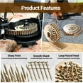 Coil Roofing Nails, 1-1/4-Inch × .120-Inch 15 Degree Round Head Smooth ...